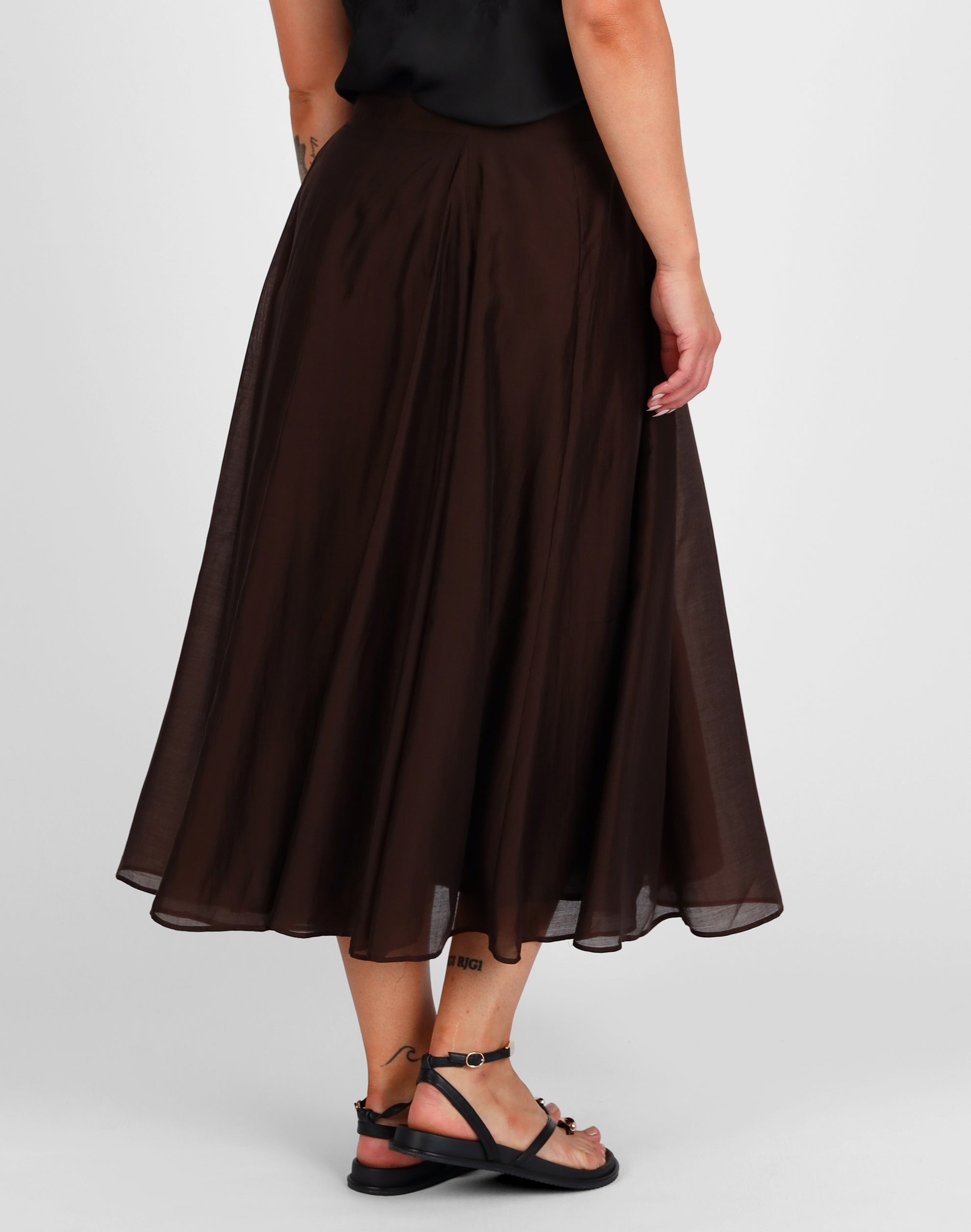 Full Pleated Detail Midi Skirt - Cocoa – Guize Mens + Womens Clothing